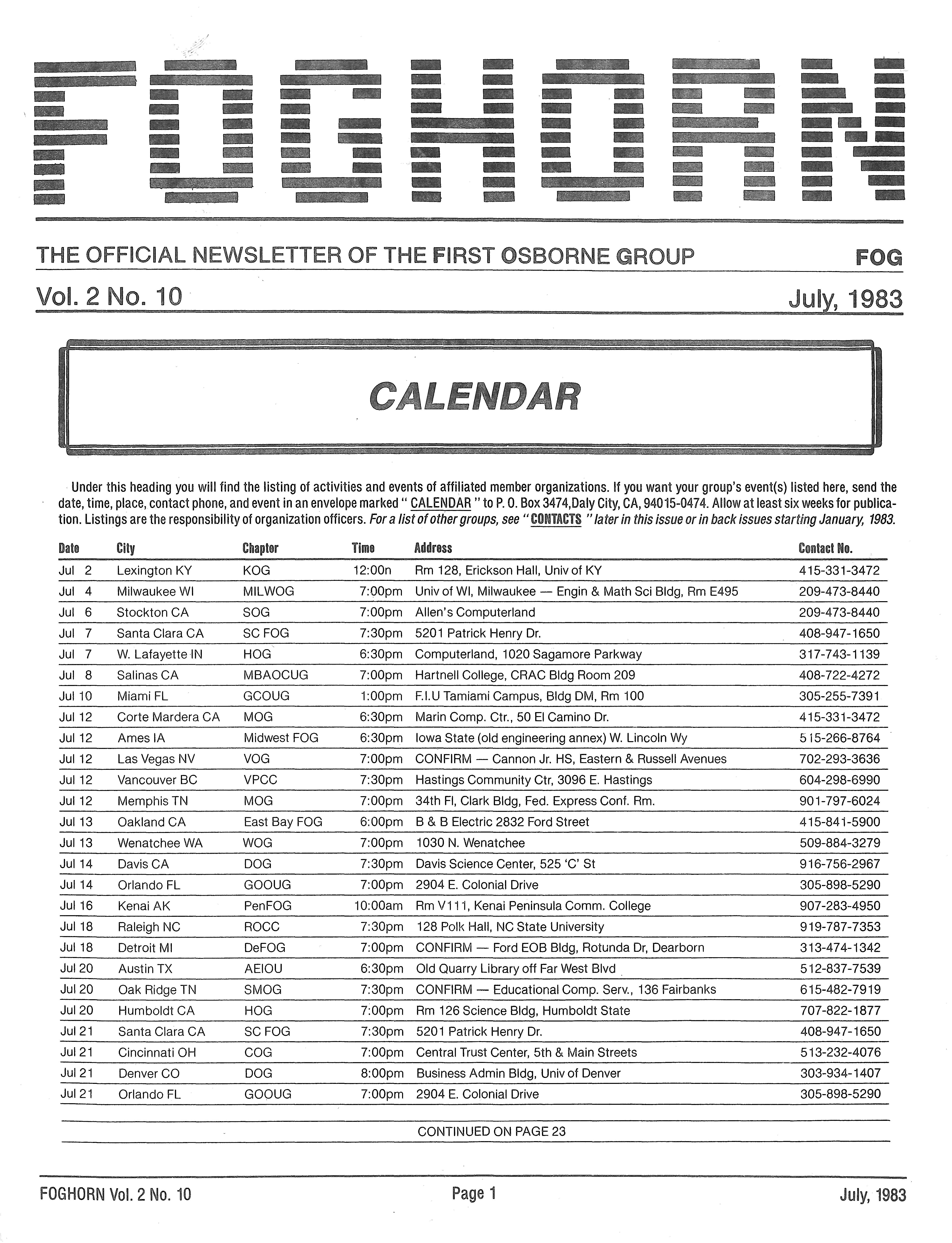 FOGHORN v2n10 Jul 1983 – Yesterbits