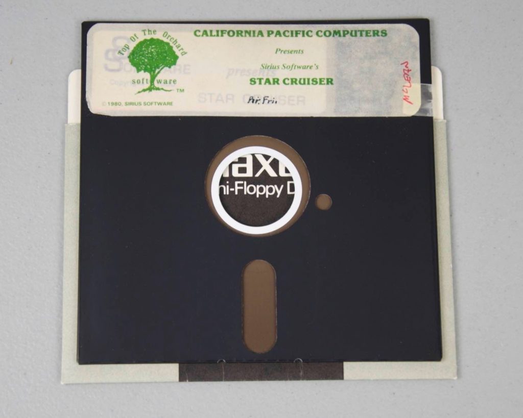 An early story of Apple II software marketing, as told by a disk label ...